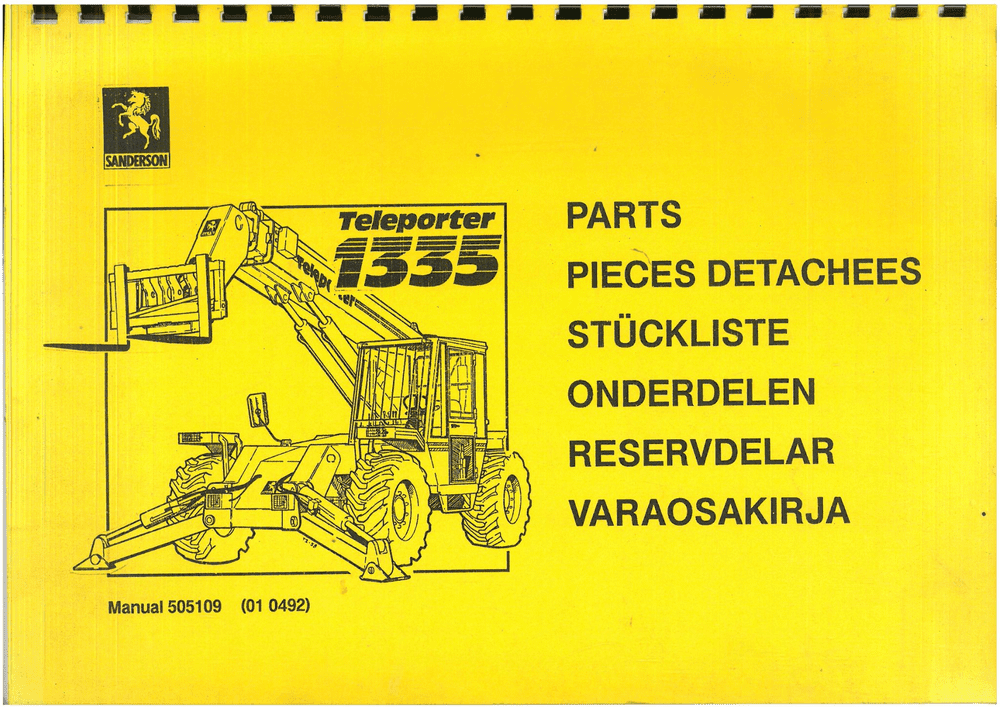 Sanderson Teleporter 1333 Parts Manual