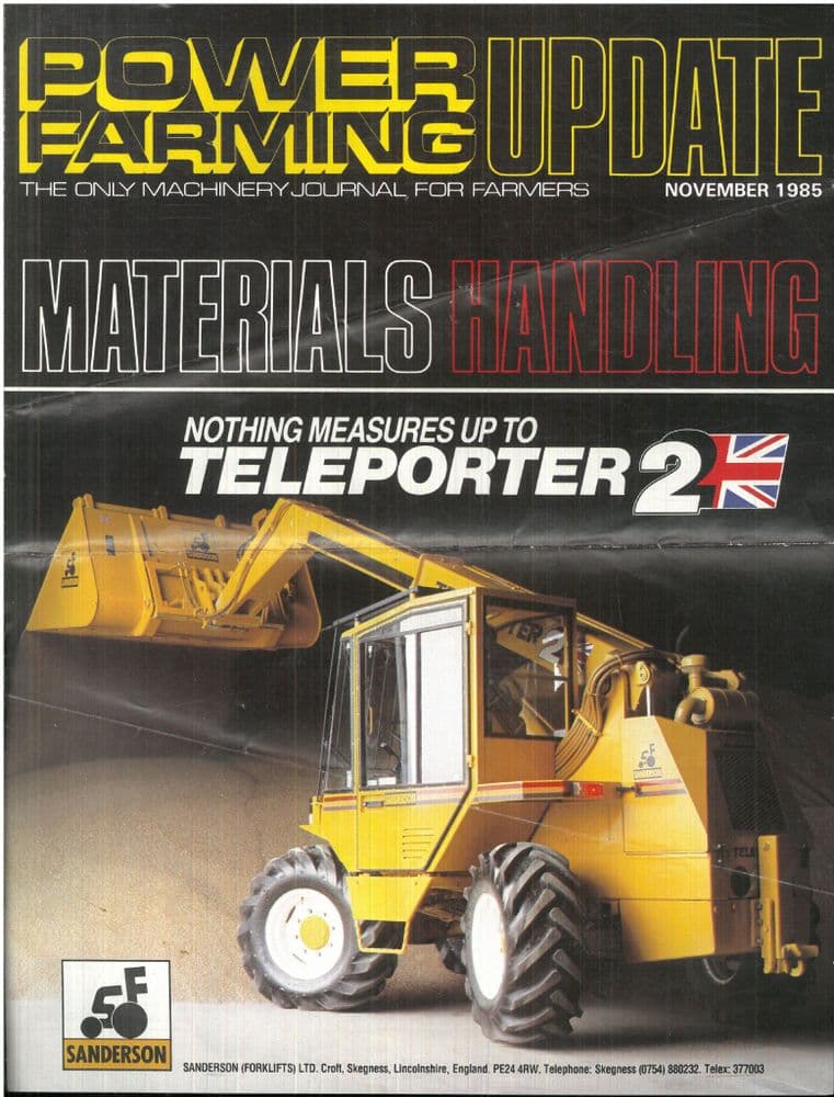Sanderson Teleporter 2 Brochure - Power Farmer Update Nov 1985