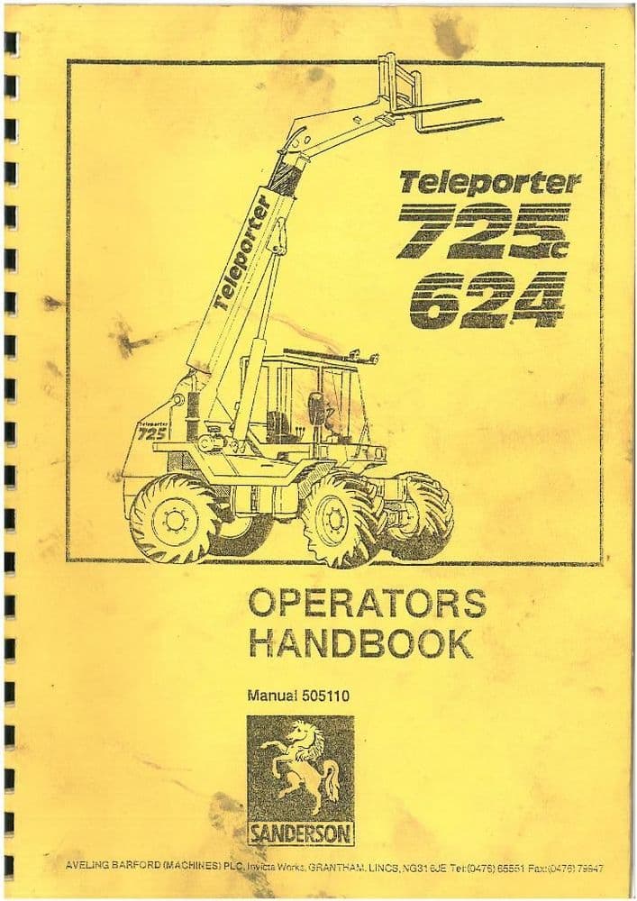 Sanderson Teleporter 624 & 725 Operators Manual