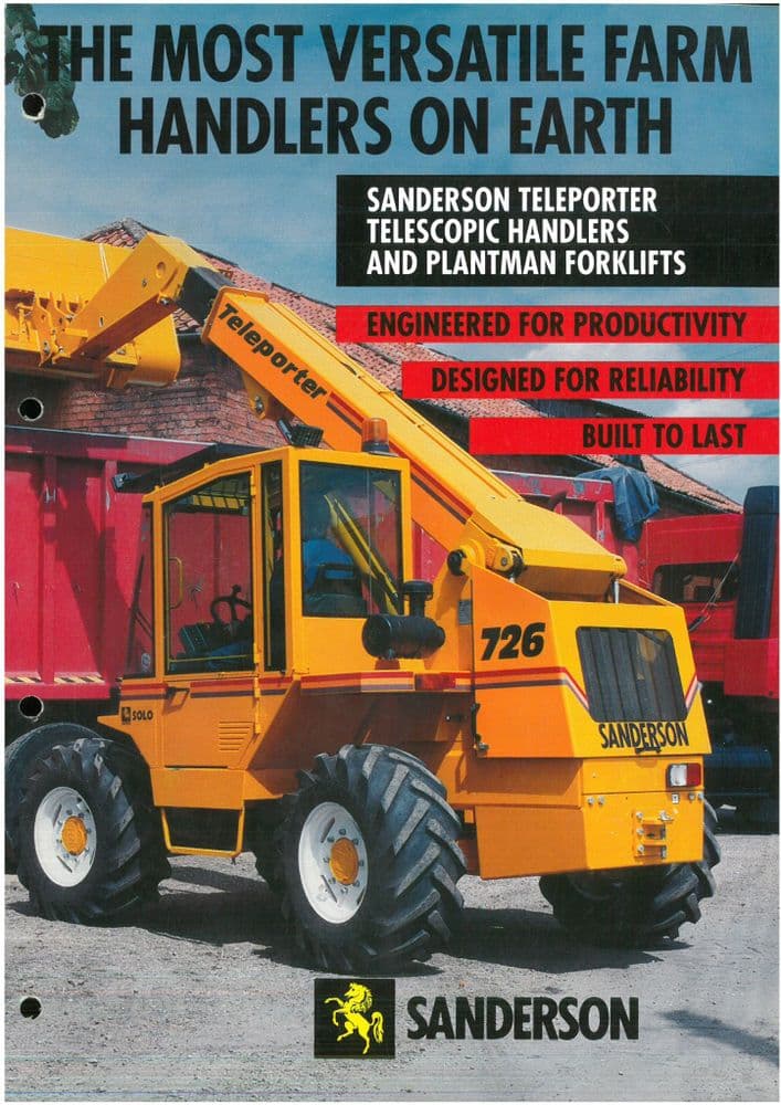 Sanderson Teleporter Telehandler 623 726 & Plantman 26/264 30/304 Brochure