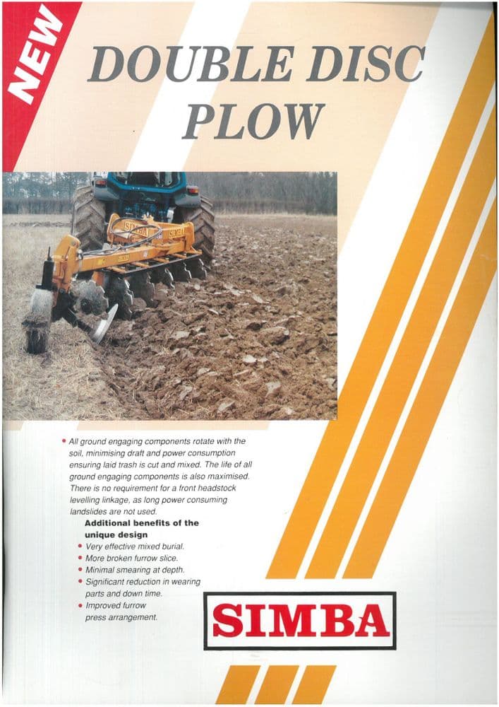 Simba Double Disc Plow Brochure