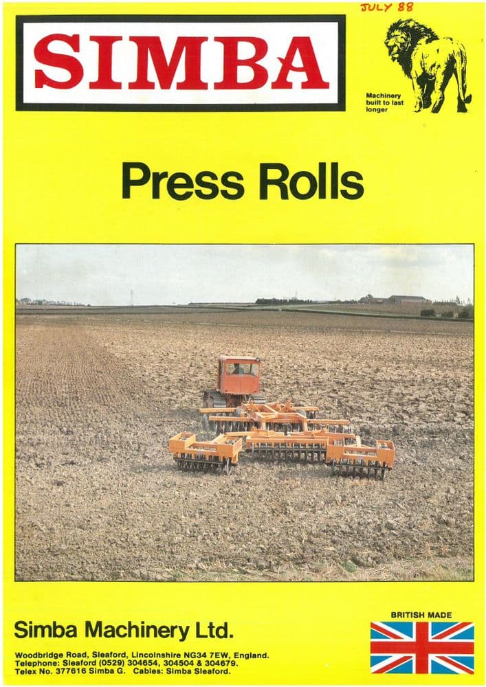 Simba Press Rolls Brochure