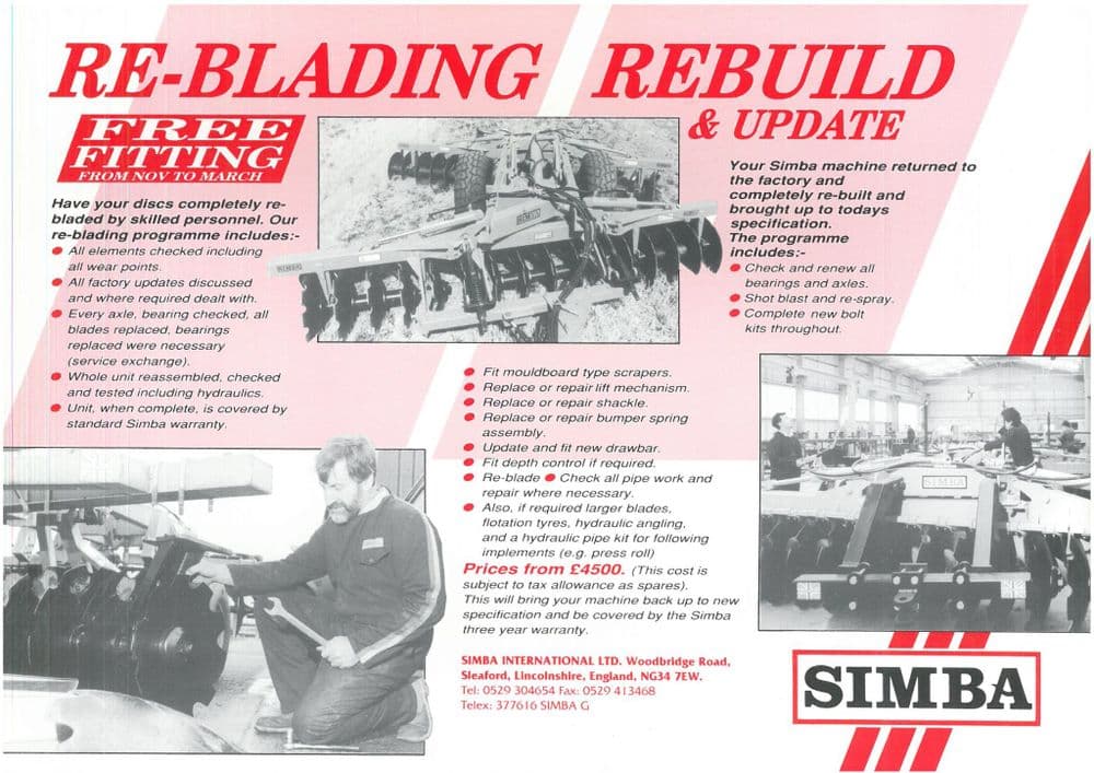 Simba Re-Blading Brochure