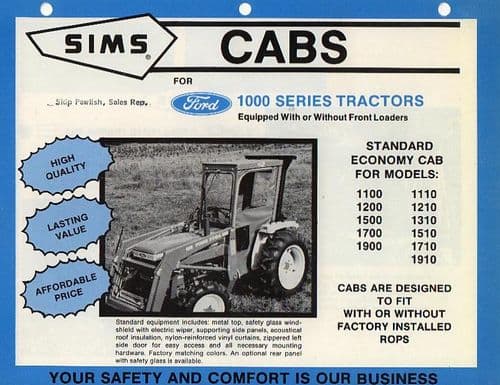 Sims Rops Cabs and Canopies for Ford Tractors