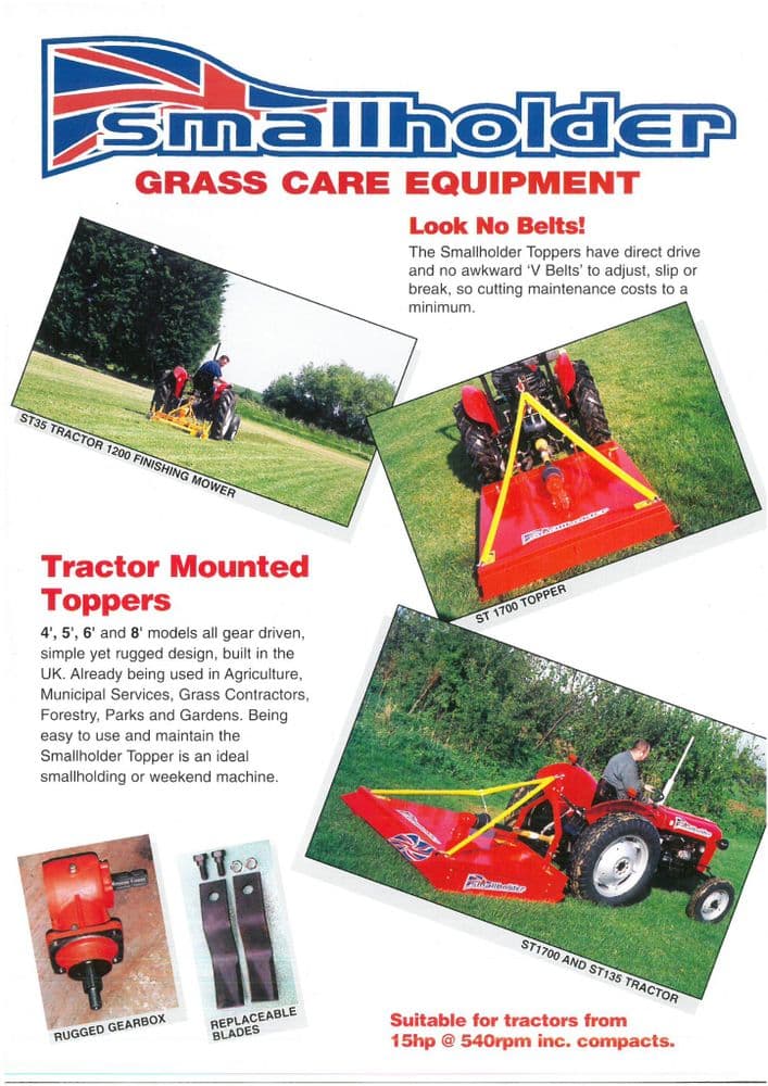 STC - Smallholder Toppers Mowers ST1200SR ST1700SR ST1800SR ST2400TR ...