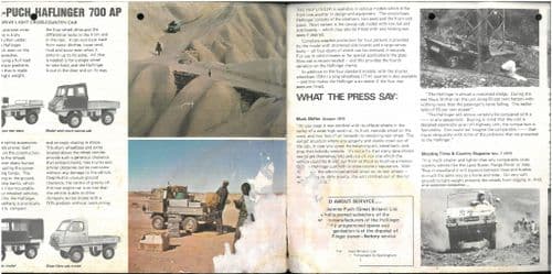 Steyr Puch Haflinger ATV 700AP Brochure
