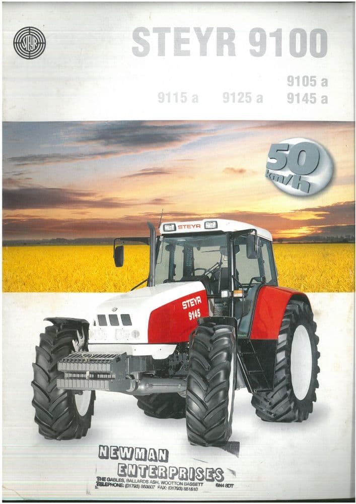 Steyr Tractor 9100 Series - 9105a 9115a 9125a 9145a Brochure