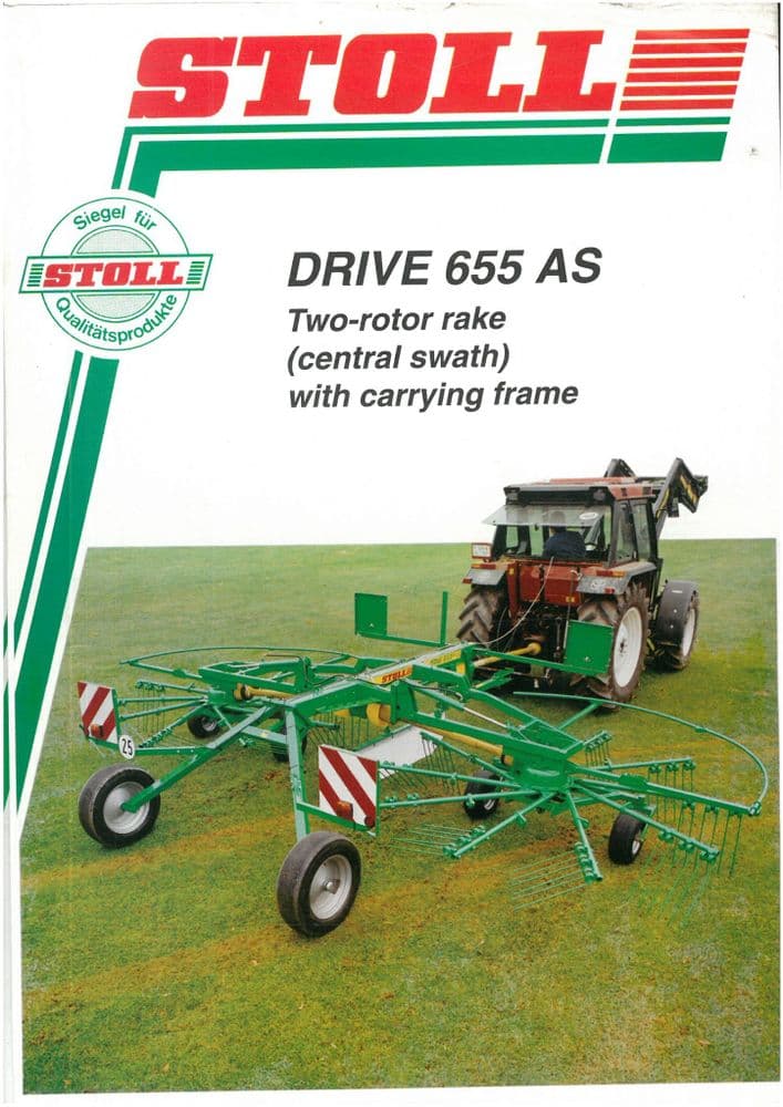 Stoll Drive 655 AS - Two Rotor Rake & x28;Central swath& x29; Brochure