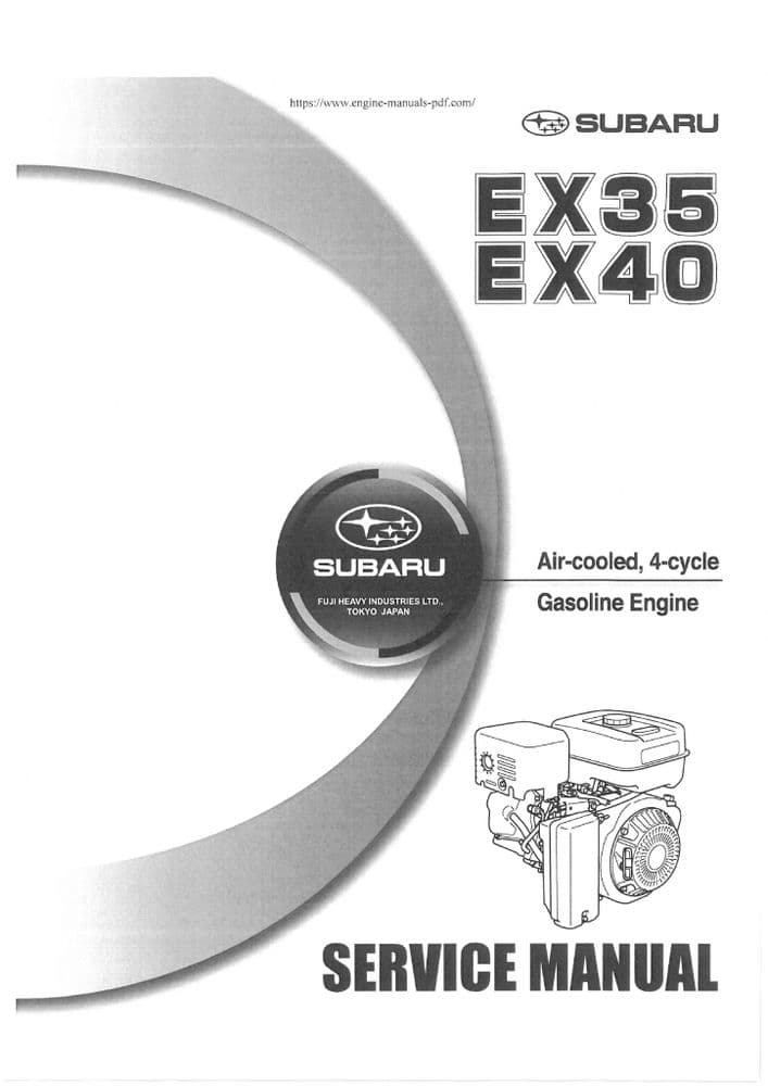 Subaru Engine EX35 EX40 Workshop Service Manual