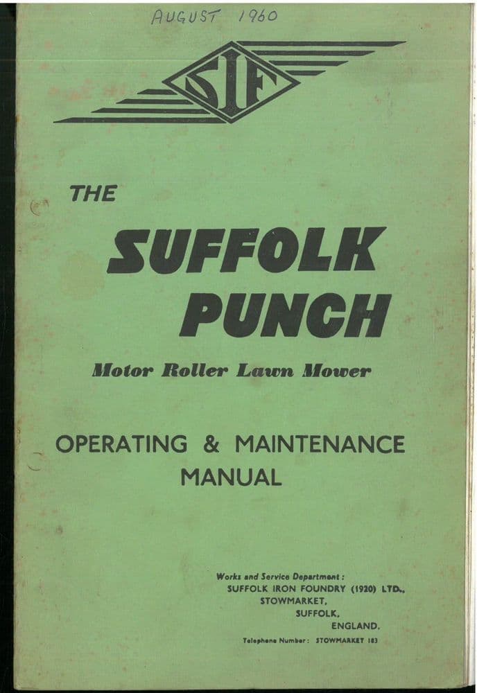 Suffolk Punch Operators Manual - ORIGINAL
