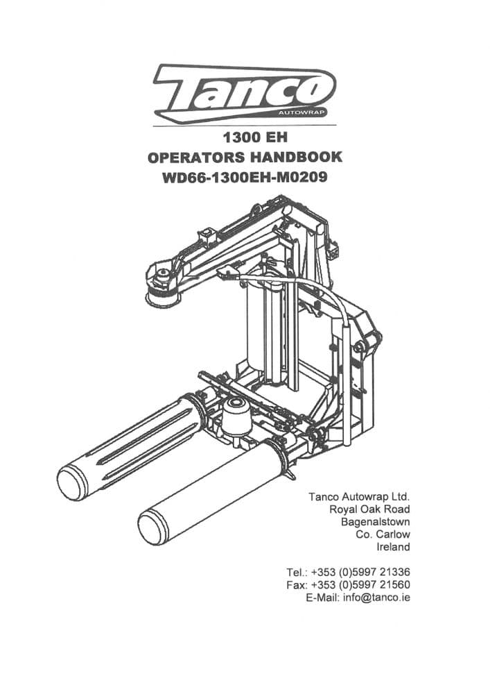 Tanco Autowrap Bale Wrapper 1300EH Operators Manual