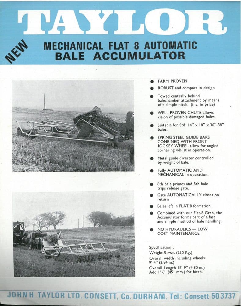 Taylor Bale Accumulator Flat 8 Brochure