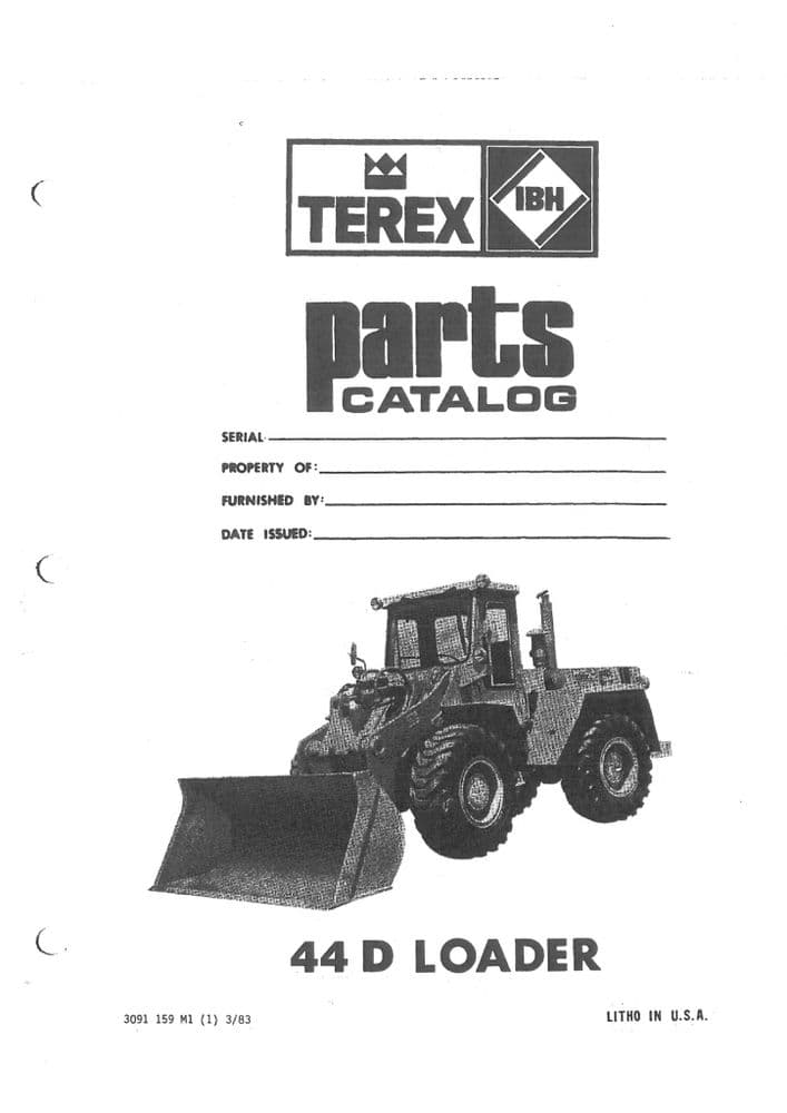 Terex Loader 44D Parts Manual