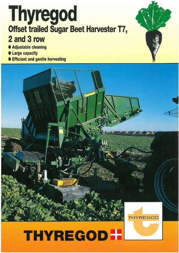 Thyregod Offset Trailed Sugar Beet Harvester T7 2 and 3 Row Brochure