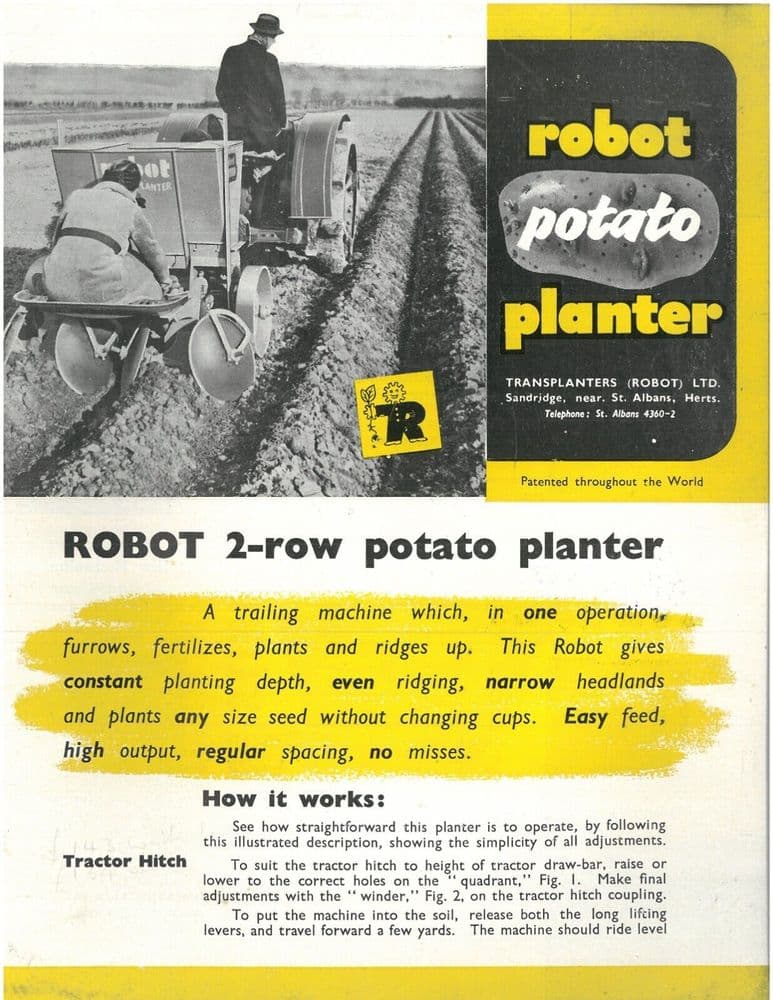 Transplanter Robot 2 Row Potato Planter Brochure