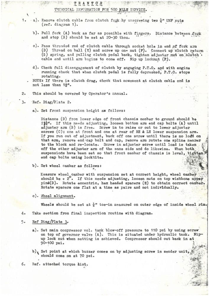 Trantor Tractor Workshop Manual