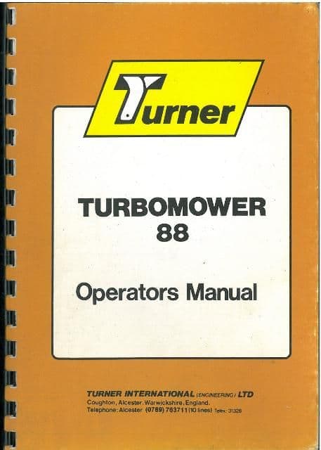Turner TurboMower 88 Operators Manual - Flail Topper