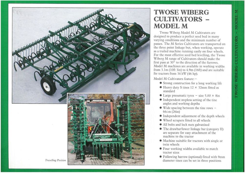 Twose Wiberg Cultivators Models M Brochure
