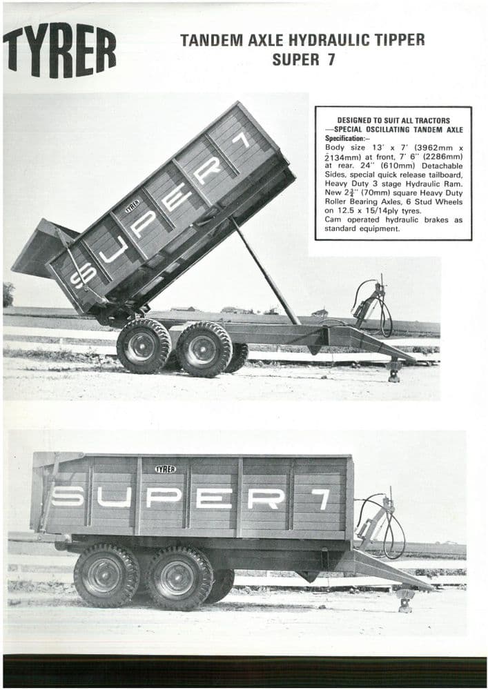 Tyler Tandem Axle Hydrulic Tipper Super 7 Brochure