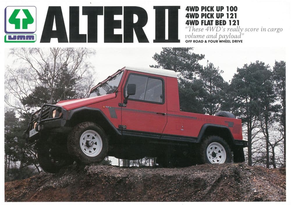 UMM Alter II 4x4 Flat Bed 100 & 121 Pick Up Station Wagon Brochure