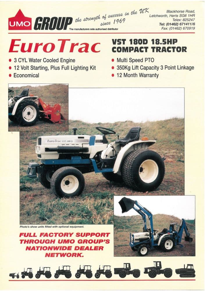 UMO group Eurotrac Tractor VST 180D Brochure