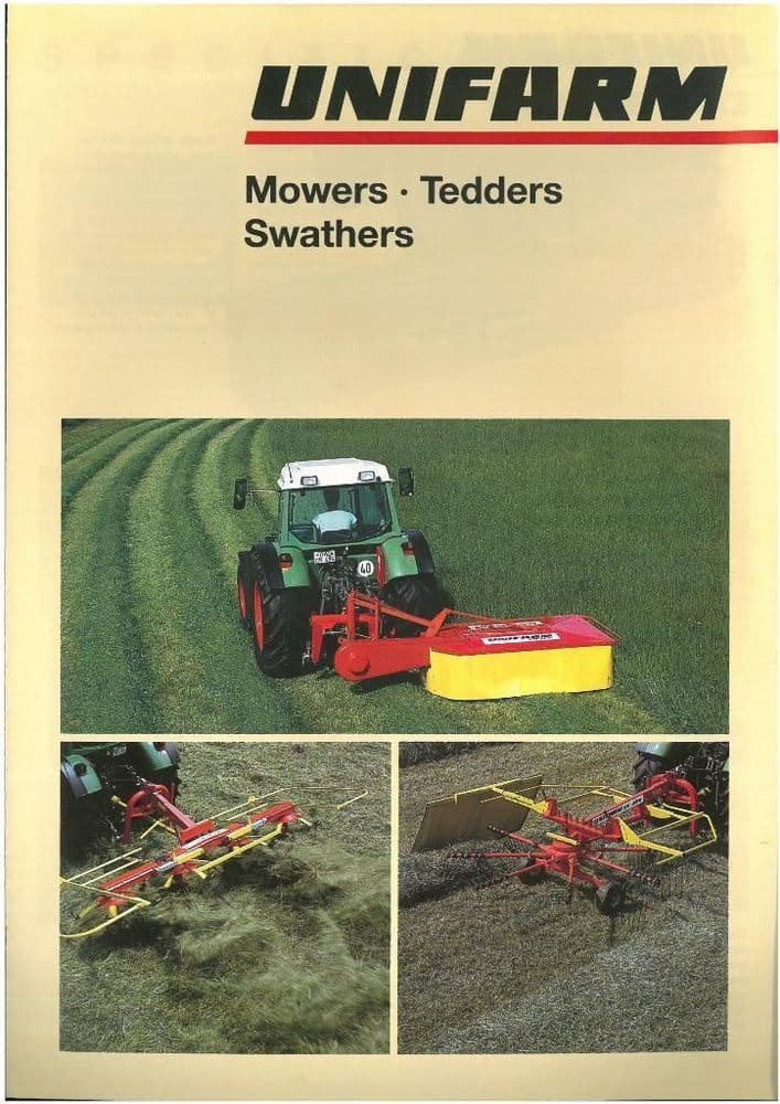 Unifarm Mowers - CM166 CM186 Tedders - CW500 Swathers - CR330 Brochure ...