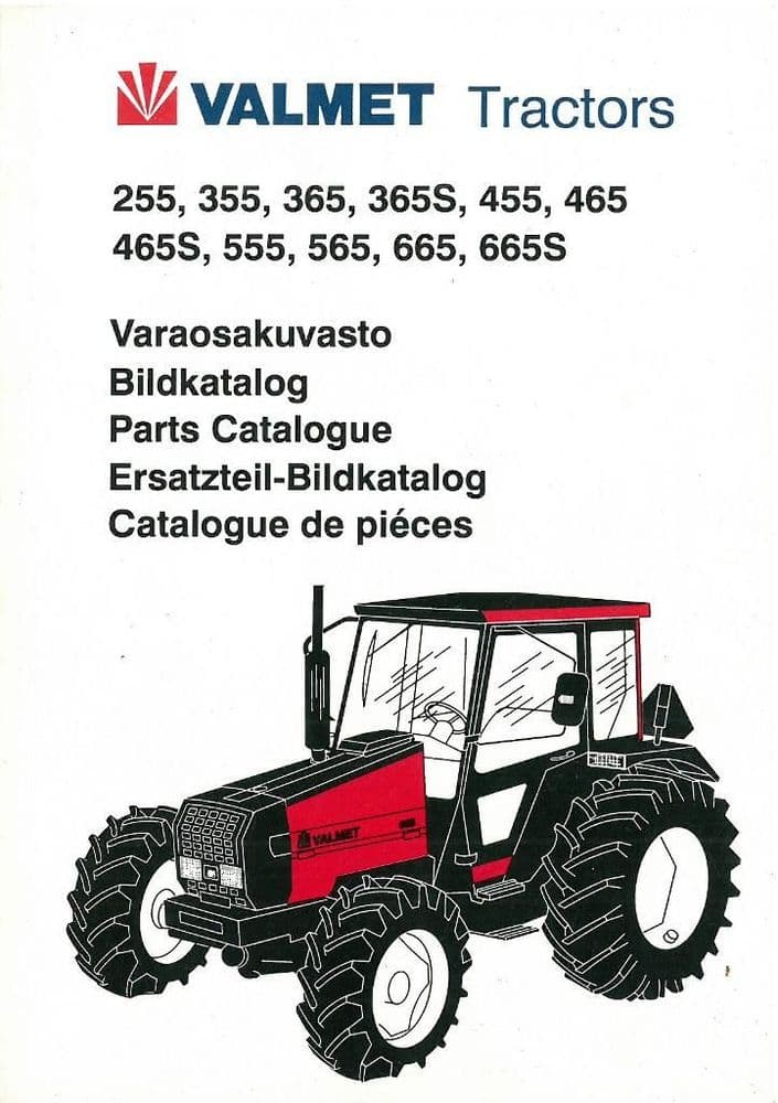 Valmet Tractor 255 355 365 365S 455 465 465S 555 565 665 665S Parts Manual