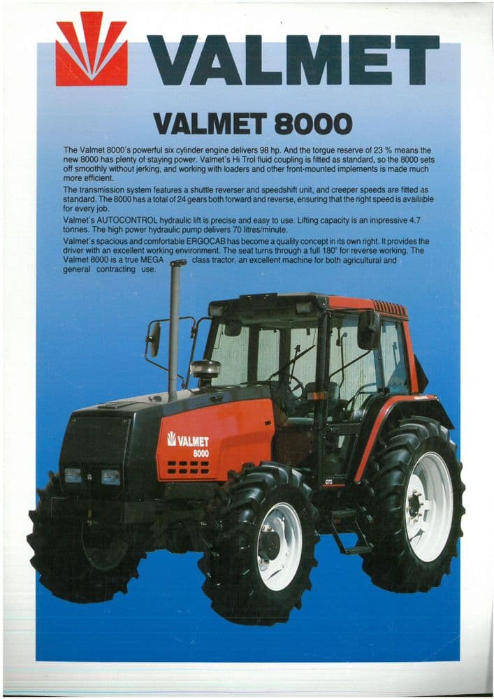 Valmet Tractor 8000 Brochure