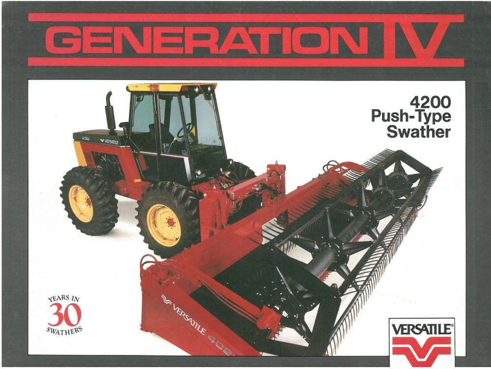 Versatile Self Propelled Hydrostatic Swather Model - Push Type 4200 ...