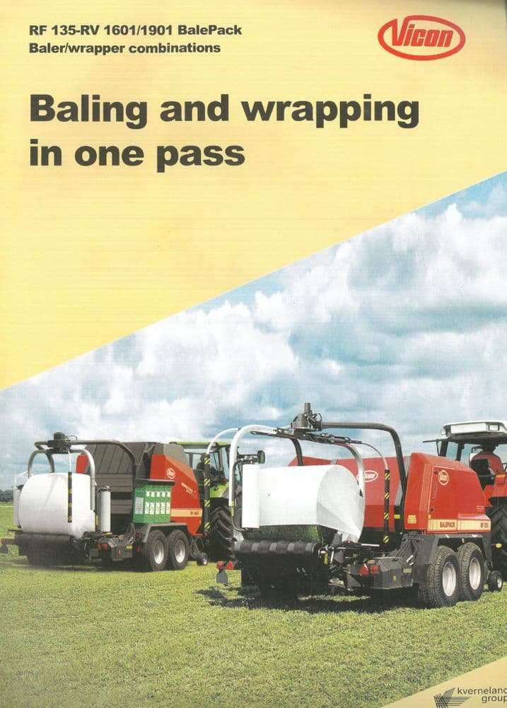 Vicon Baler Wrapper Combination RF135 RV1601 RV1901 Brochure