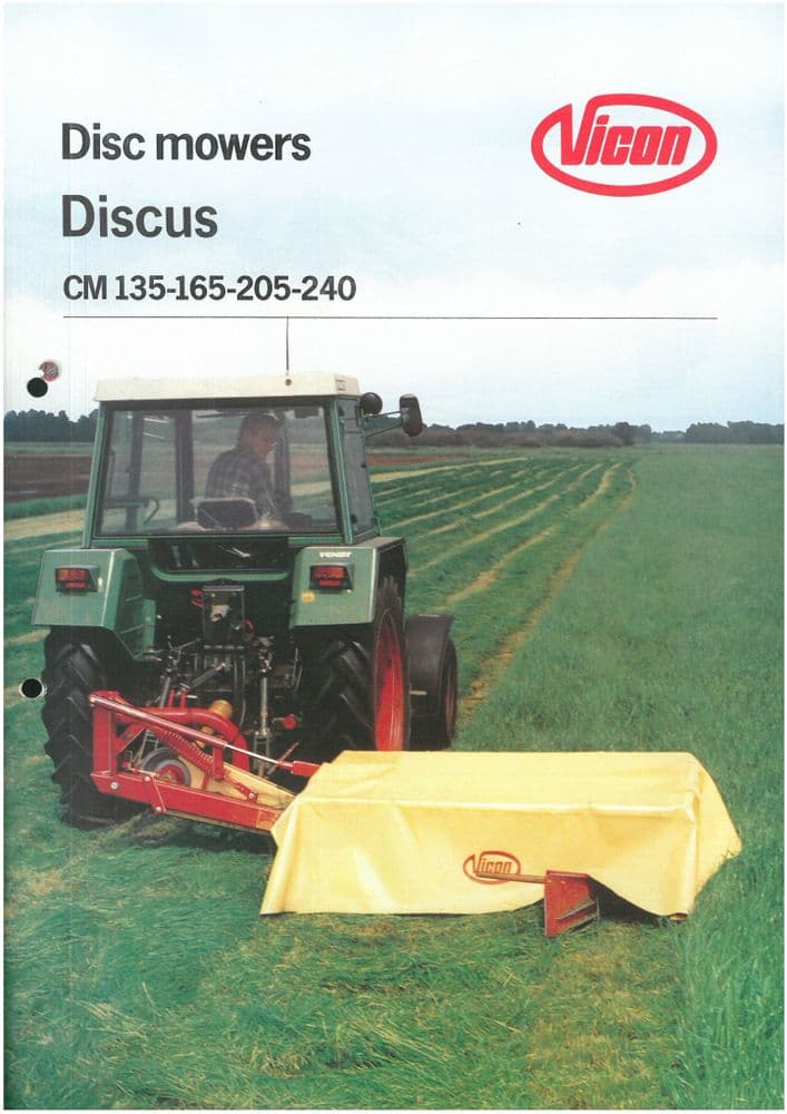 Vicon Disc Mower Discus Brochure - CM 135 - 165 - 205 - 240