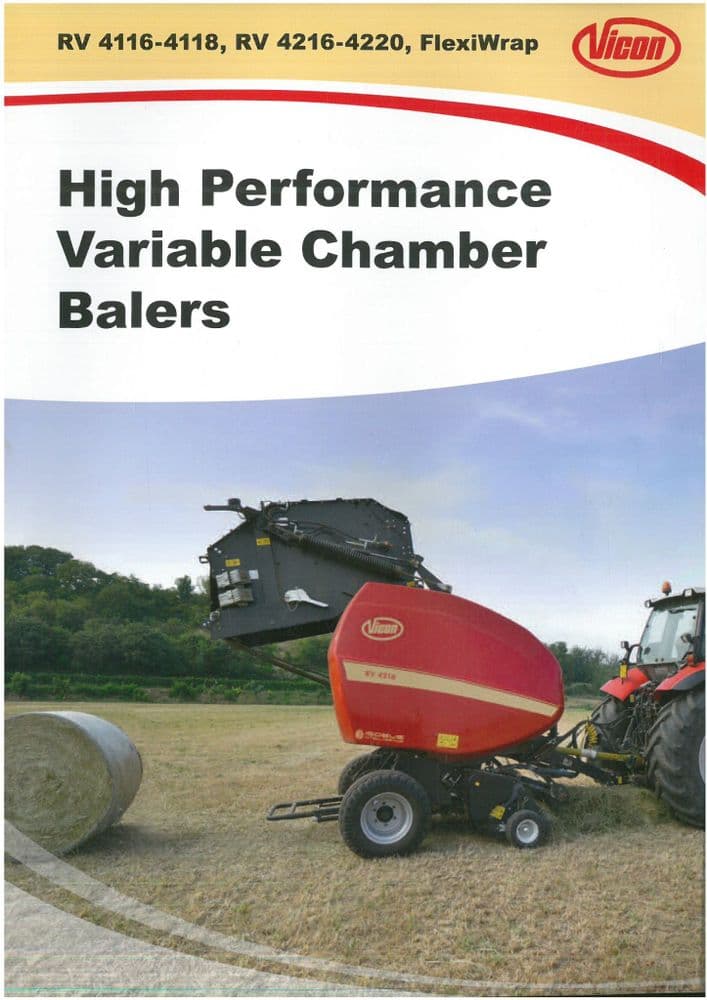 Vicon High Performance Variable Chamber Baler Brochure