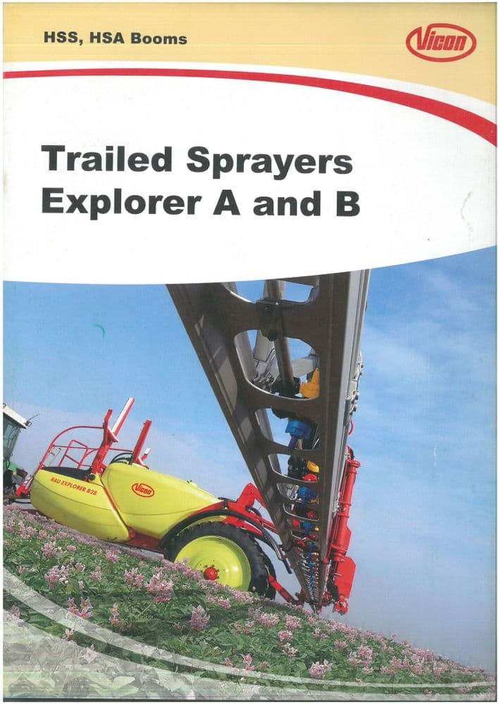 Vicon Trailed Sprayers Explorer HSS & HSA Booms A & B Brochure