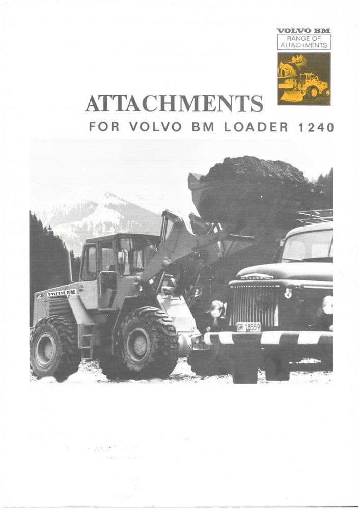 Volvo BM Wheel Loader 1240 Attachments Brochure