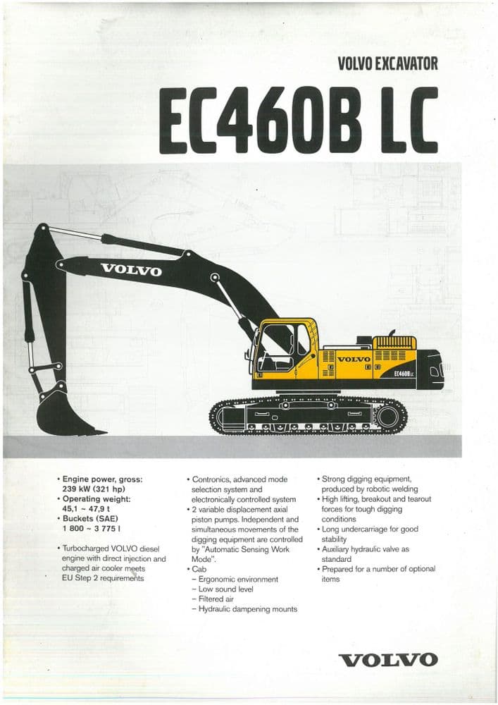 Volvo Excavator EC460B LC Brochure - EC 460 B LC