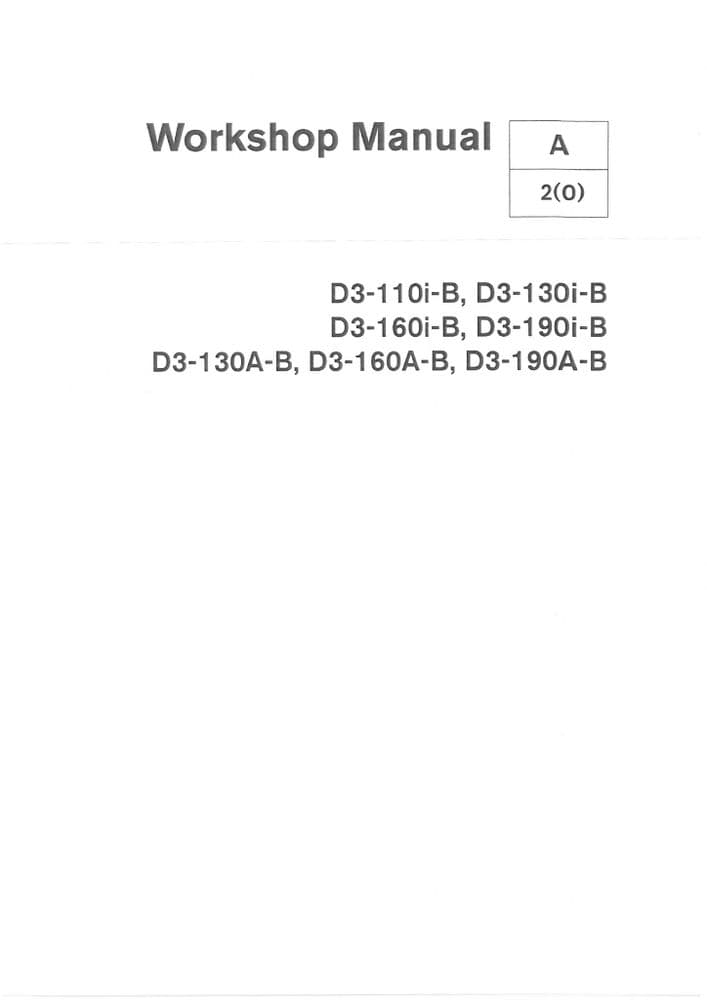 Volvo Penta Marine Engine D3 Workshop Service Manual