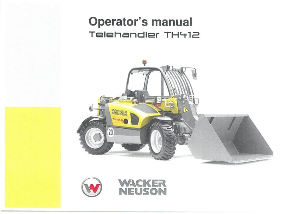 Wacker Neuson Telehandler TH412 Operators Manual