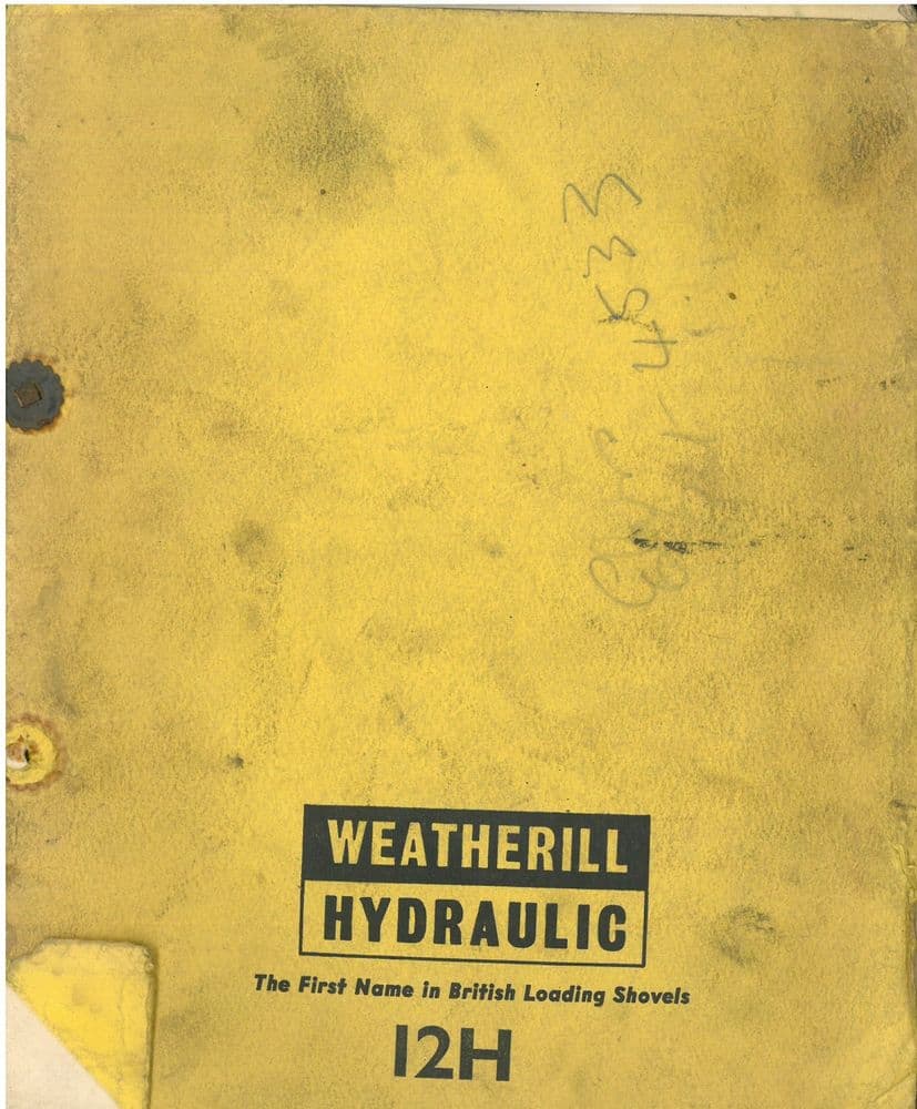 Weatherill General Purpose Loading Shovel 12H Operators Manual & Parts ...