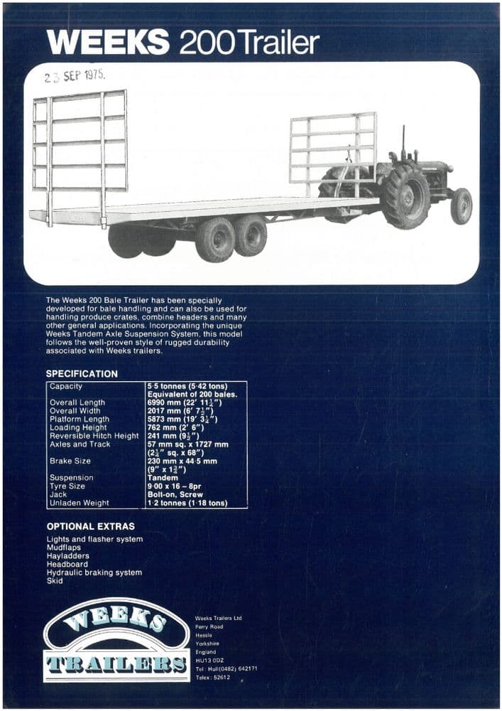 Weeks Trailer 200 Brochure