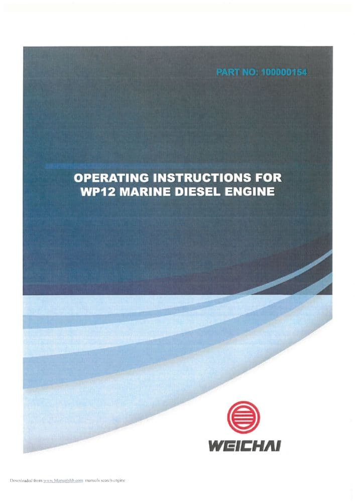 Weichai Baudouin Marine Diesel Engine WP12 Operators Manual