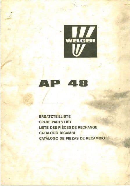 Welger Baler AP48 Parts Manual AP 48