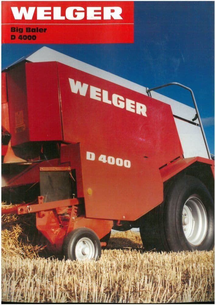 Welger Big Baler D4000 Brochure - D 4000