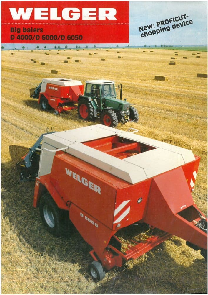 Welger Big Baler D4000 D6000 D6050 Brochure - D 4000 D 6000 D 6050