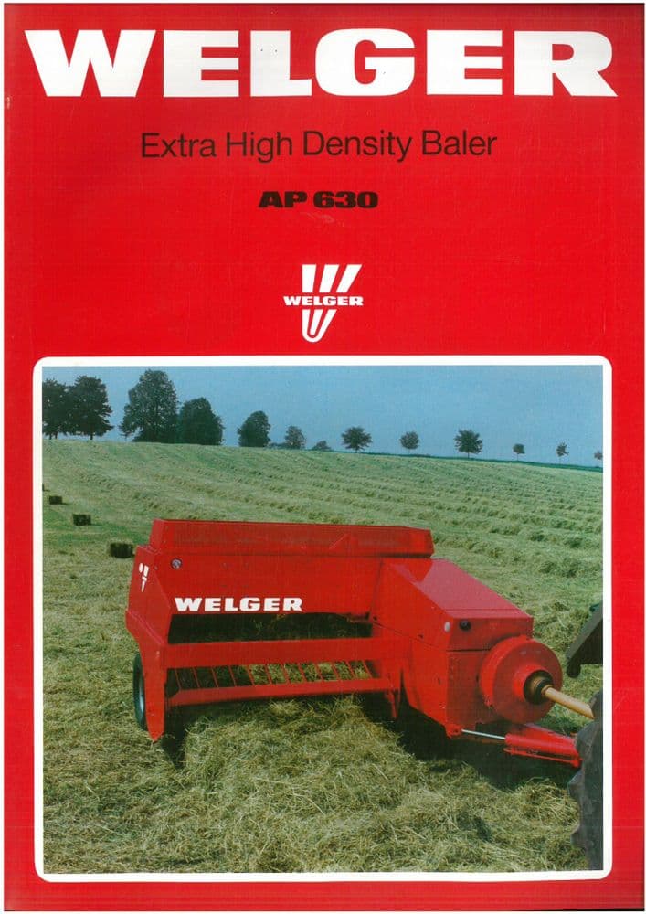 Welger Extra High Density Baler AP630 Brochure- AP 630