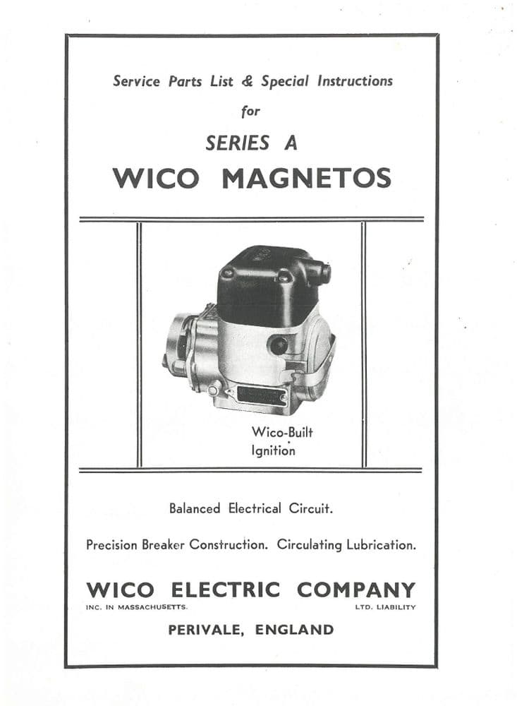 Wico Magneto - Series A - Instruction Manual