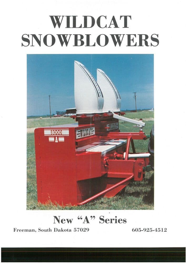 Wildcat Snowblowers New A Series Brochure