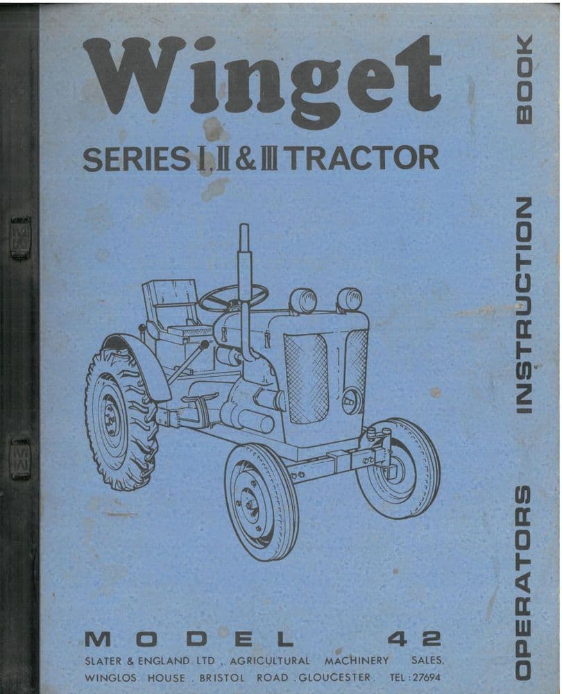 Winget Tractor Series I II & III - Model 42 Operators Manual