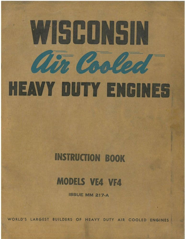 Wisconsin Air Cooled Heavy Duty Engine - VE4 & VF4 Operators Manual