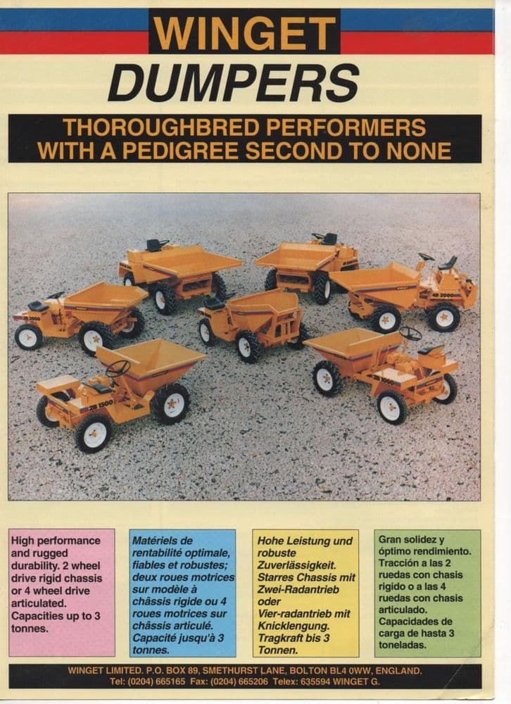 Wnget Dumpers - Standard Skip models High Discharge Skip models ...