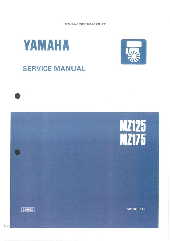 Yamaha Engine MZ125 MZ175 Workshop Service Manual